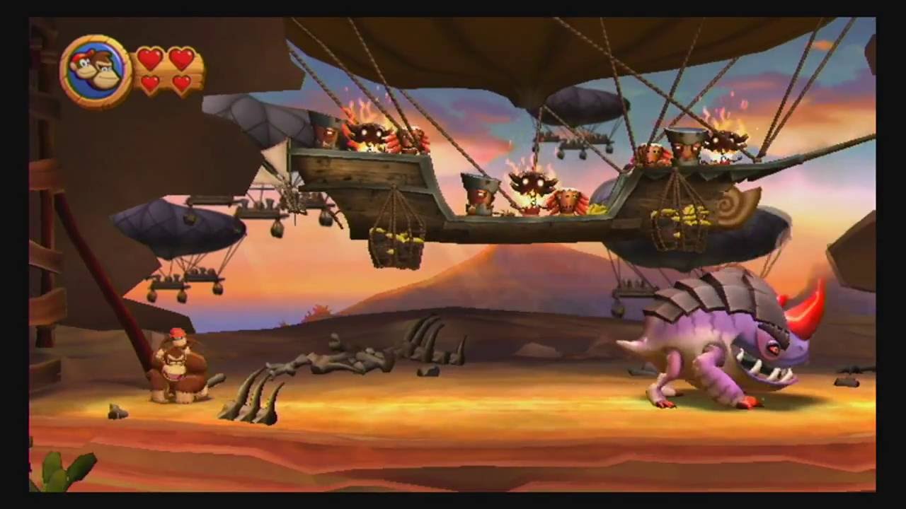 Donkey Kong Country Returns - 46 - Thugly's Highrise Boss Battle - Wii ...