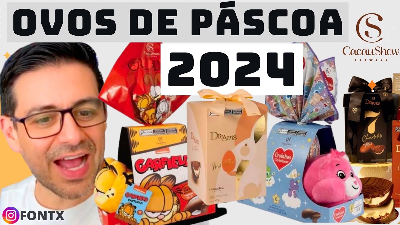 Cacau Show Novidades Ovos de Páscoa 2024 - YouTube