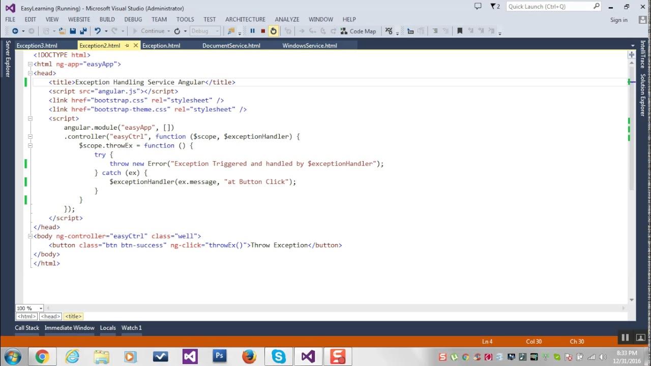 Exception Handling in Angularjs - YouTube