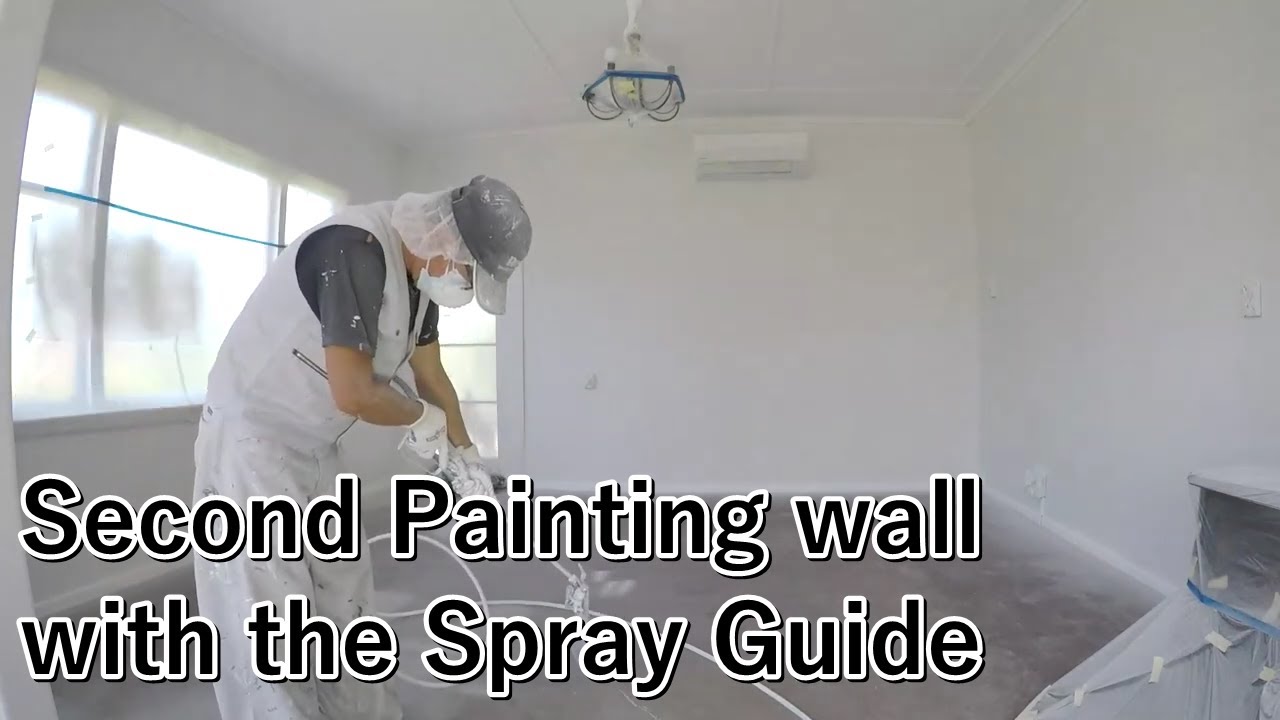 Second Painting wall with the Spray Guide - YouTube