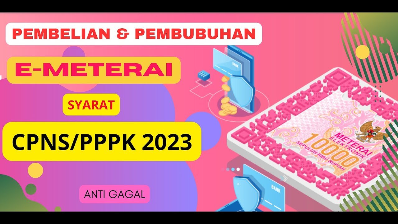 Tutorial Pembelian dan Pembubuhan E-Meterai untuk CASN dan PPPK 2023 - YouTube