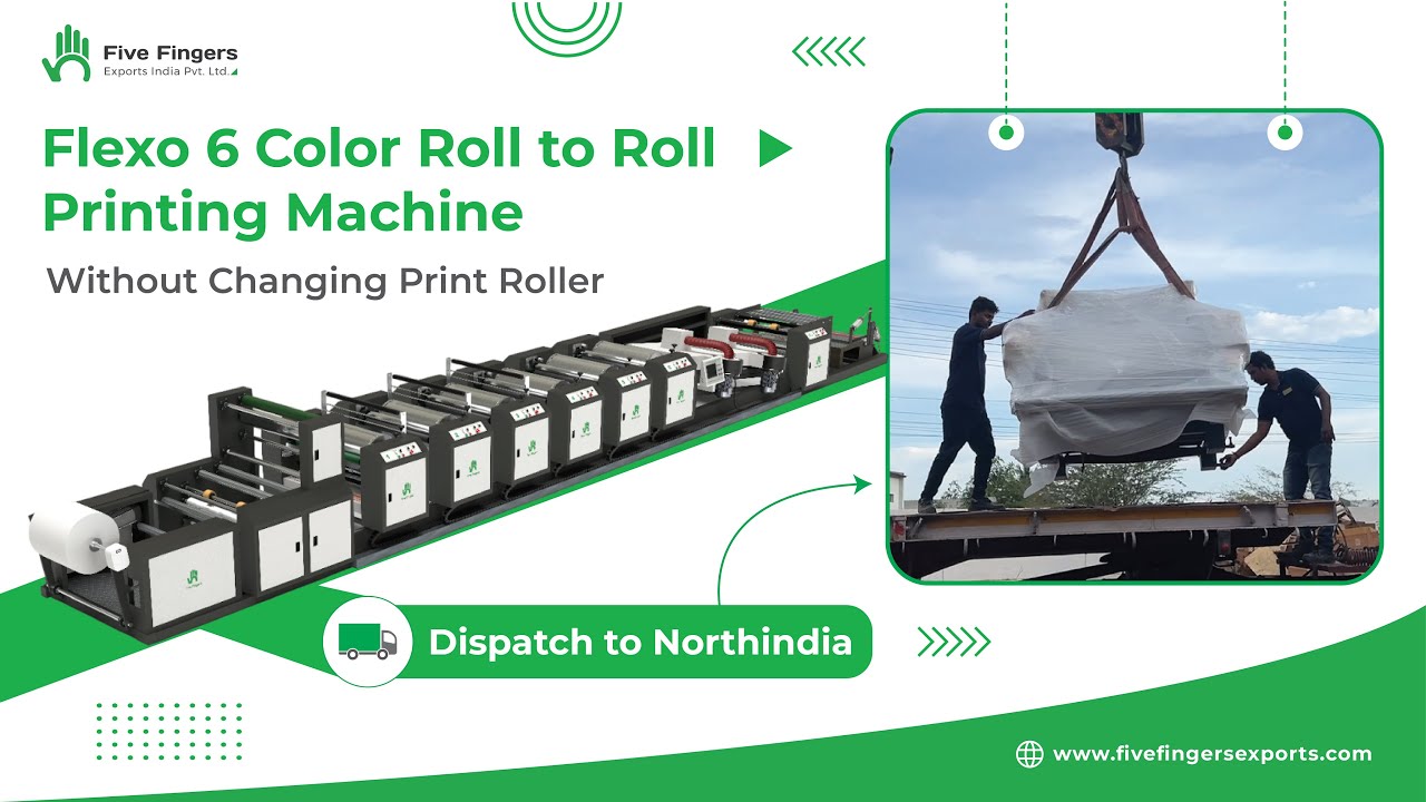 Flexo 6 Color Roll to Roll Printing Machine Without Changing Print ...