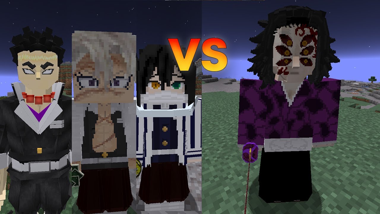 Can Gyomei, Sanemi, & Obani Beat Kokushibo in Minecraft? - YouTube