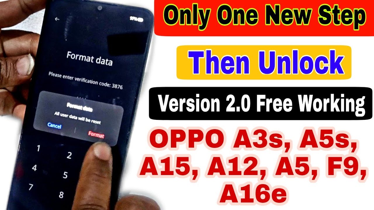 Oppo A3s A5s A15 A12 A5 F9 A16e Hard Reset Password Unlock