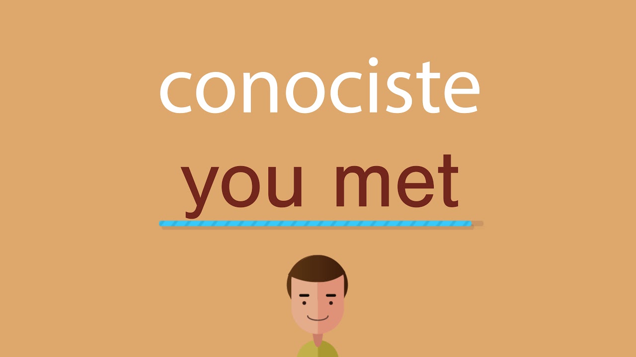 Cómo se dice conociste en inglés - YouTube