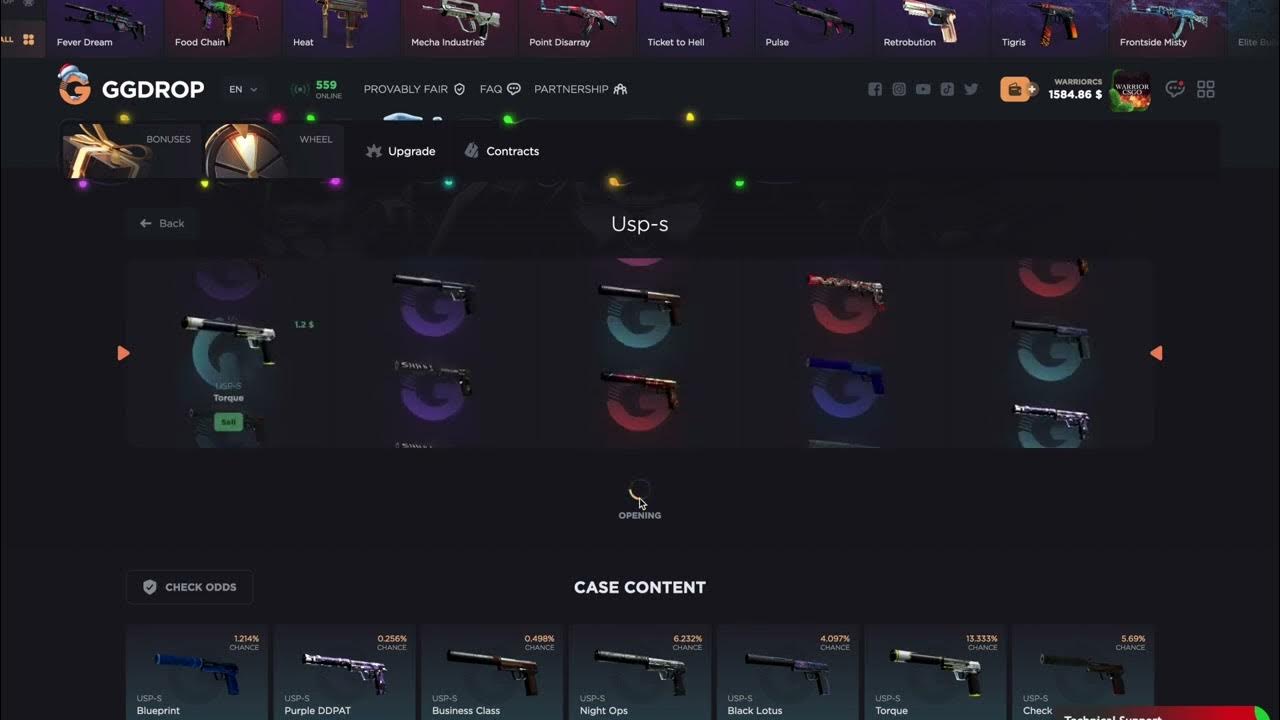 GGDROP Usp-s case opening | GGDrop code for wheel | 2023 GGDROP PROMO CODE "WAR11" +11% - YouTube