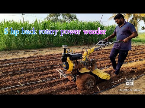 5 hp-kisan Kraft Back rotary power weeder-Nexgen Farming machiners 8712137637 - YouTube