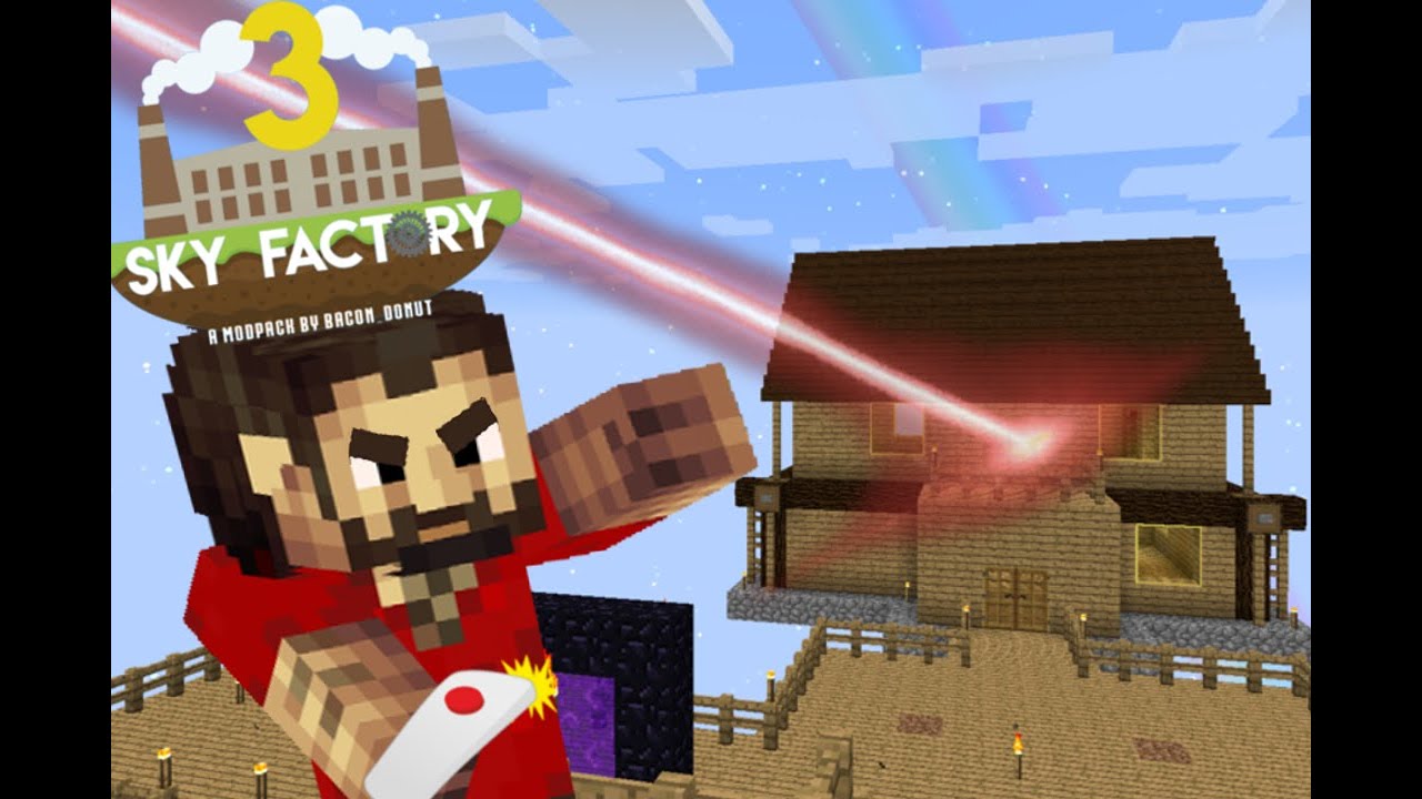 Minecraft Sky Factory #38 - A Frikken Laser - YouTube