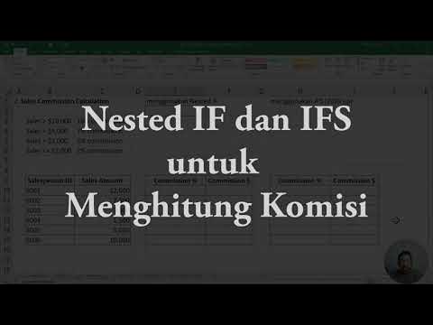 Menggunakan Nested IF dan IFS Untuk Menghitung Komisi Sales di Excel - YouTube