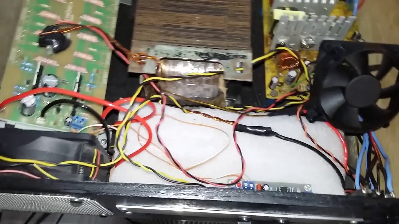 Teste placa Amplificador pronto 1600w 2 ohms parte final - YouTube