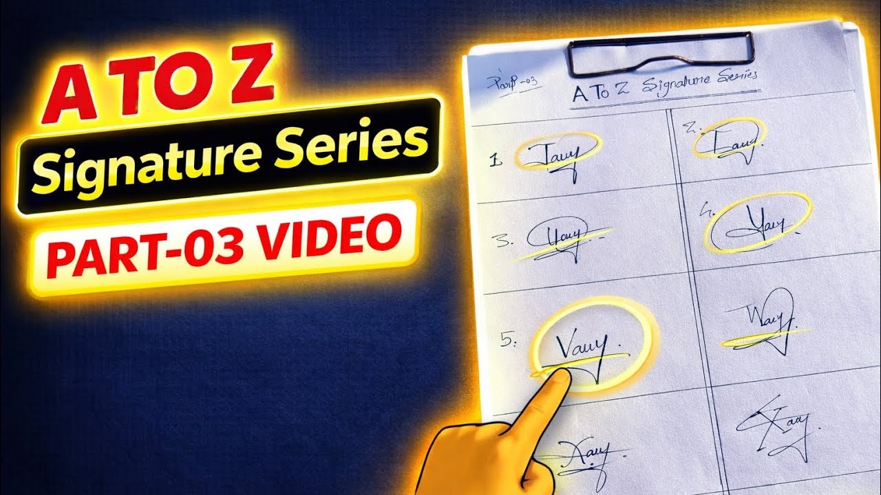A To Z Signature Series ️ | PART-3 | #namesignature #signatureideas # ...