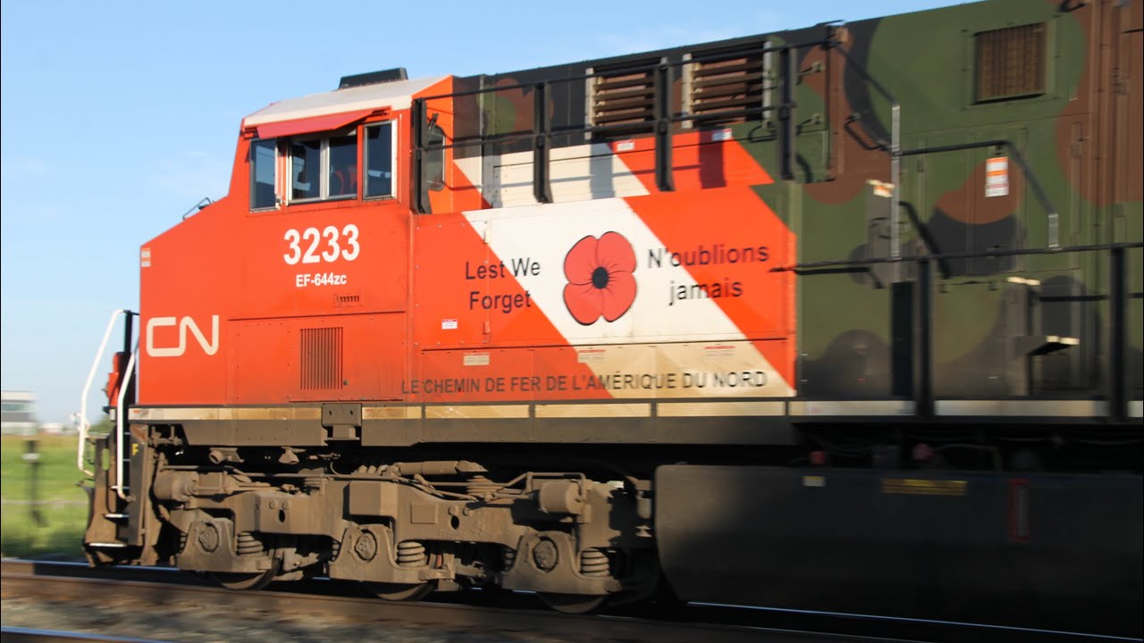CN 3233 Leads 108 Into Acheson! - YouTube