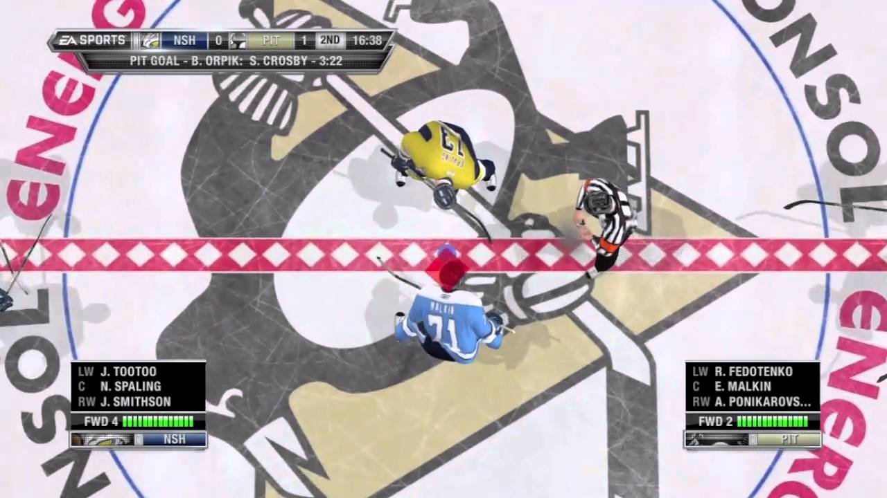 NHL 11 Gameplay (Pens vs Preds) - YouTube