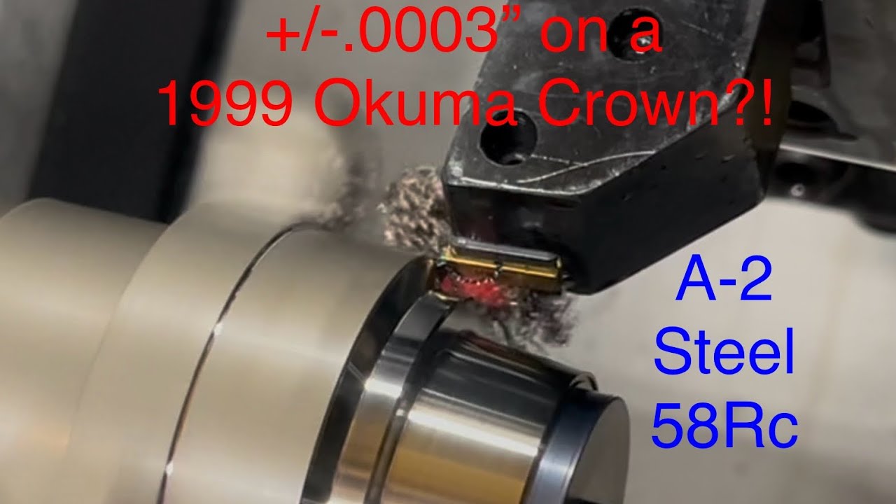 .0003” on a old CNC lathe?! (1999 Okuma Crown) - YouTube