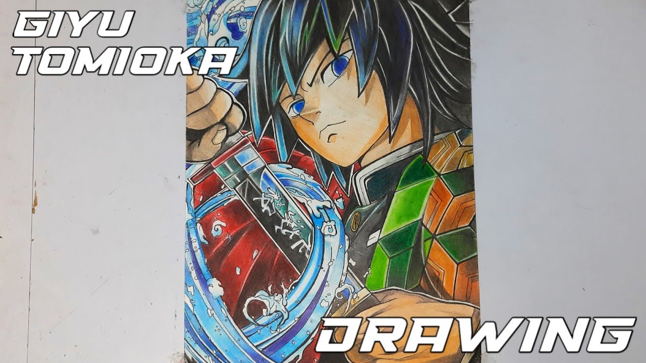 GIYU TOMIOKA 🌊 DRAWING | DEMON SLAYER | ARTY GAMER - YouTube
