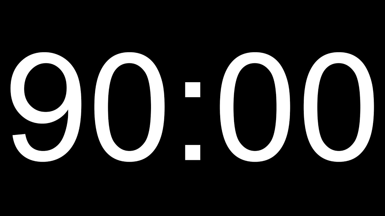 Arial 90 Min DIY Countdown - Transparent Background - FREE DOWNLOAD ...