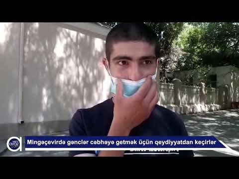 Mingəçevirdə gənclərlə yanaşı Qarabağ qaziləri də cəbhəyə getmək üçün qeydiyyatdan keçirlər