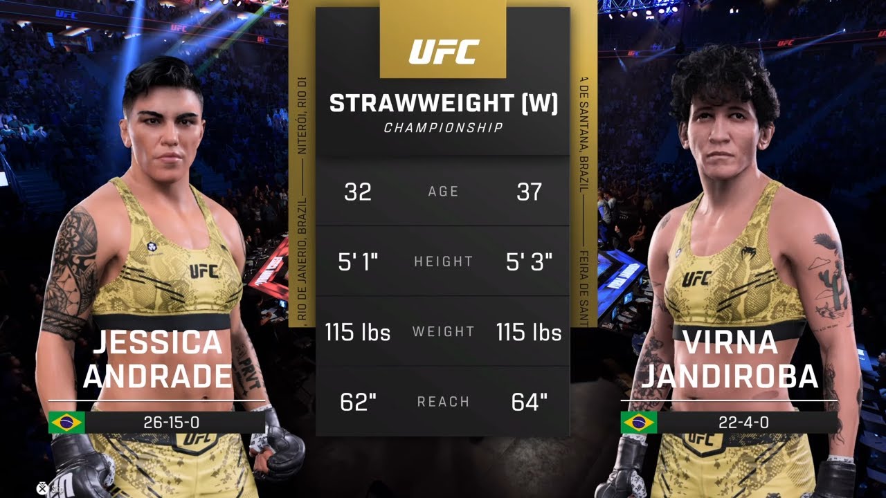EA Sports UFC 5 Gameplay Jessica Andrade vs Virna Jandiroba - YouTube
