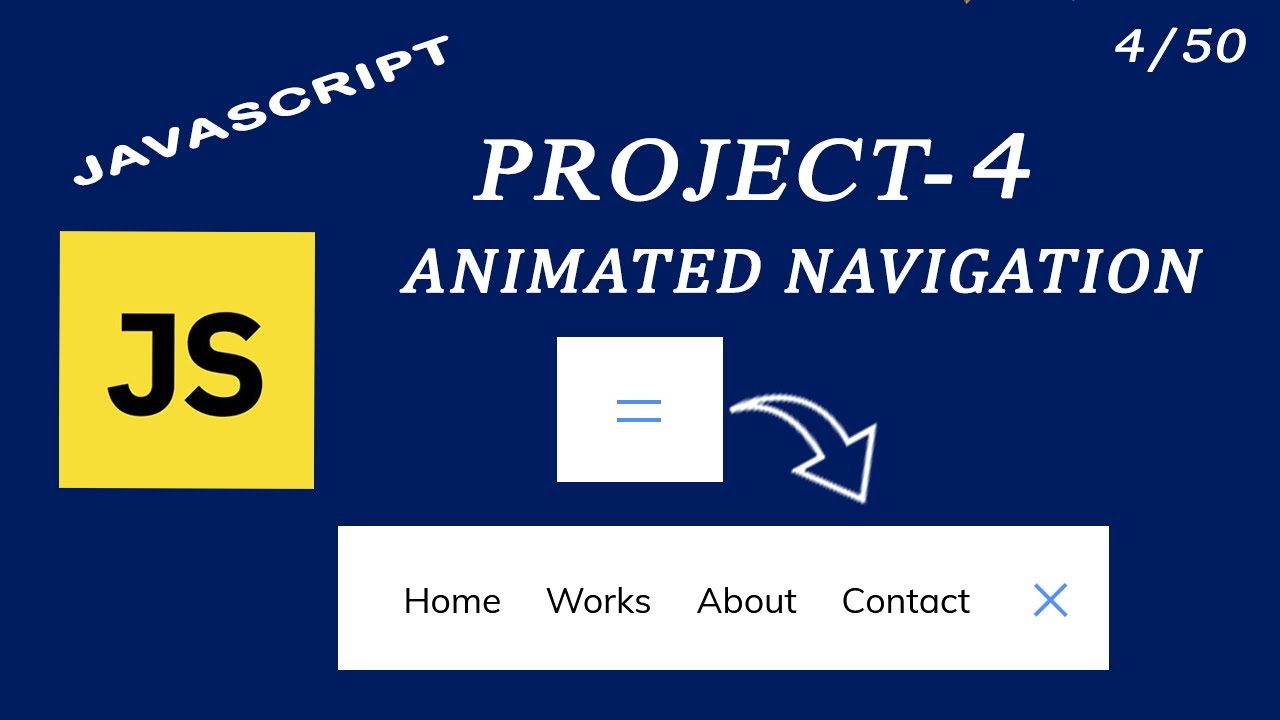 Animated Navigation By Using Javascript Html Css Js Project 4 4857