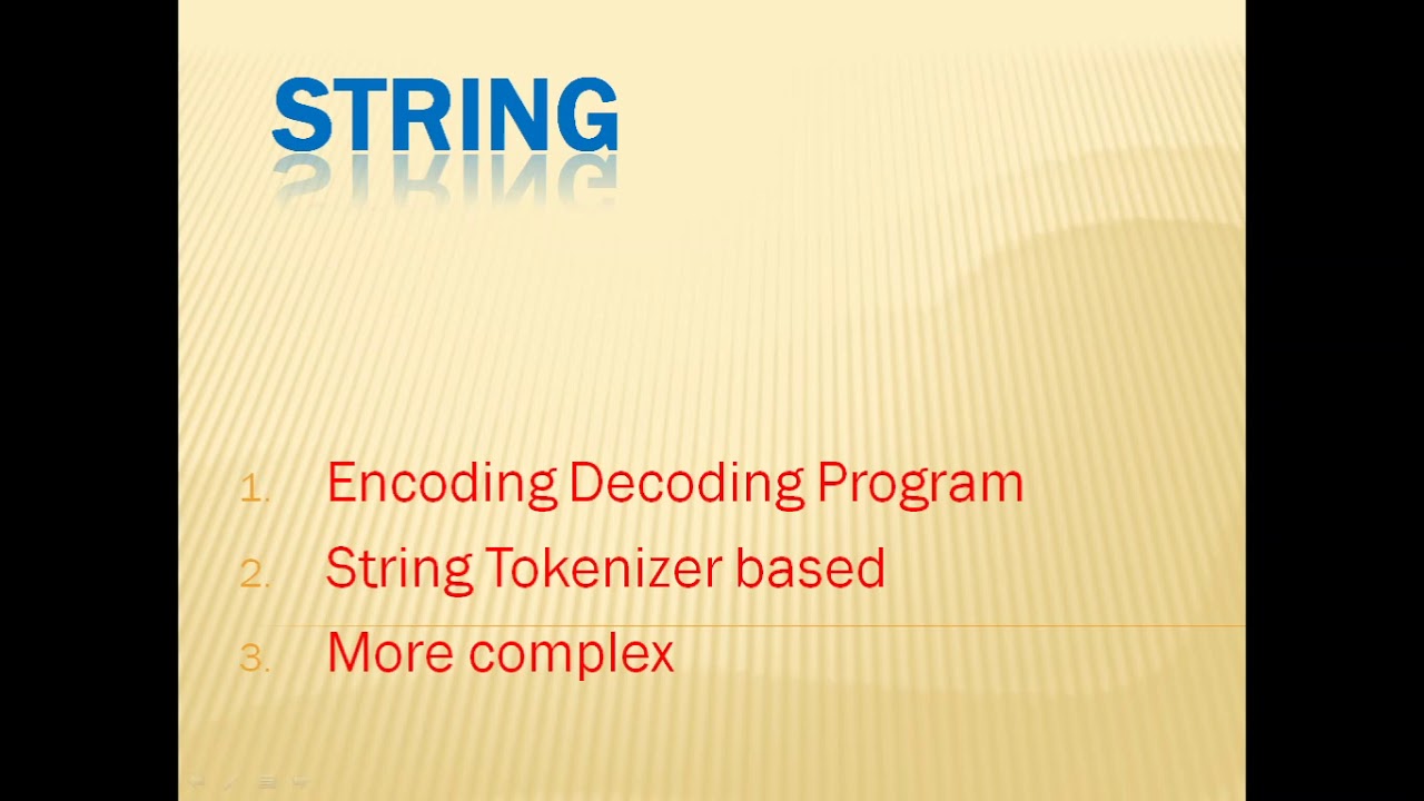 String Program In Isc Youtube