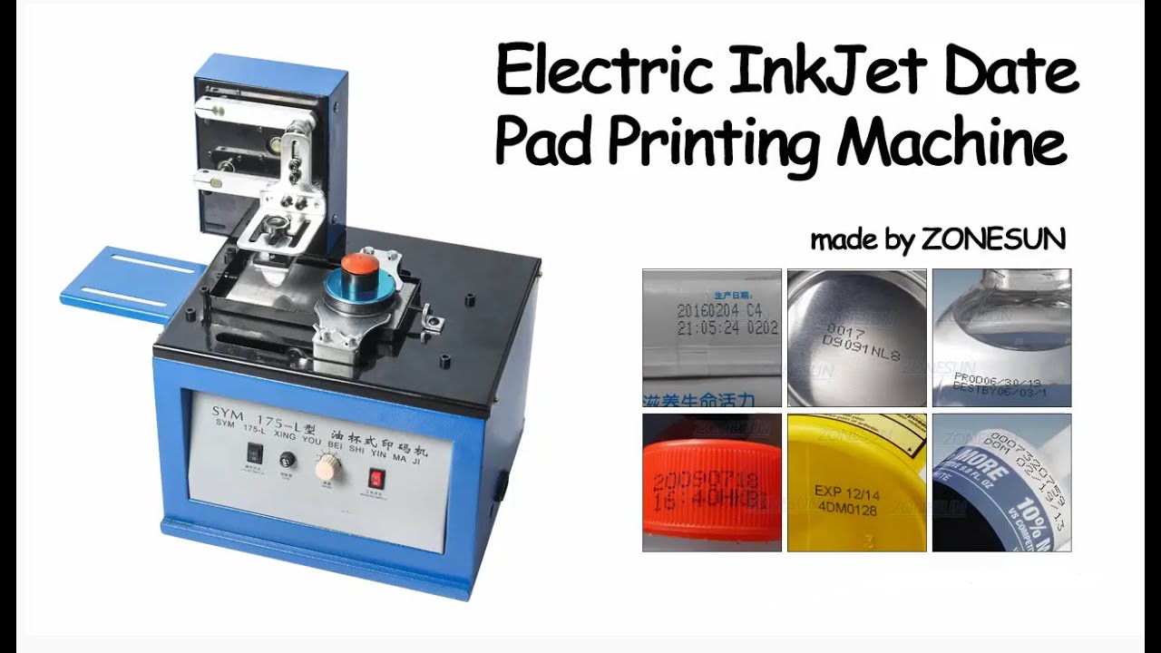 Automatic Pad Printer Electric InkJet Date Pad Printing Machine - YouTube