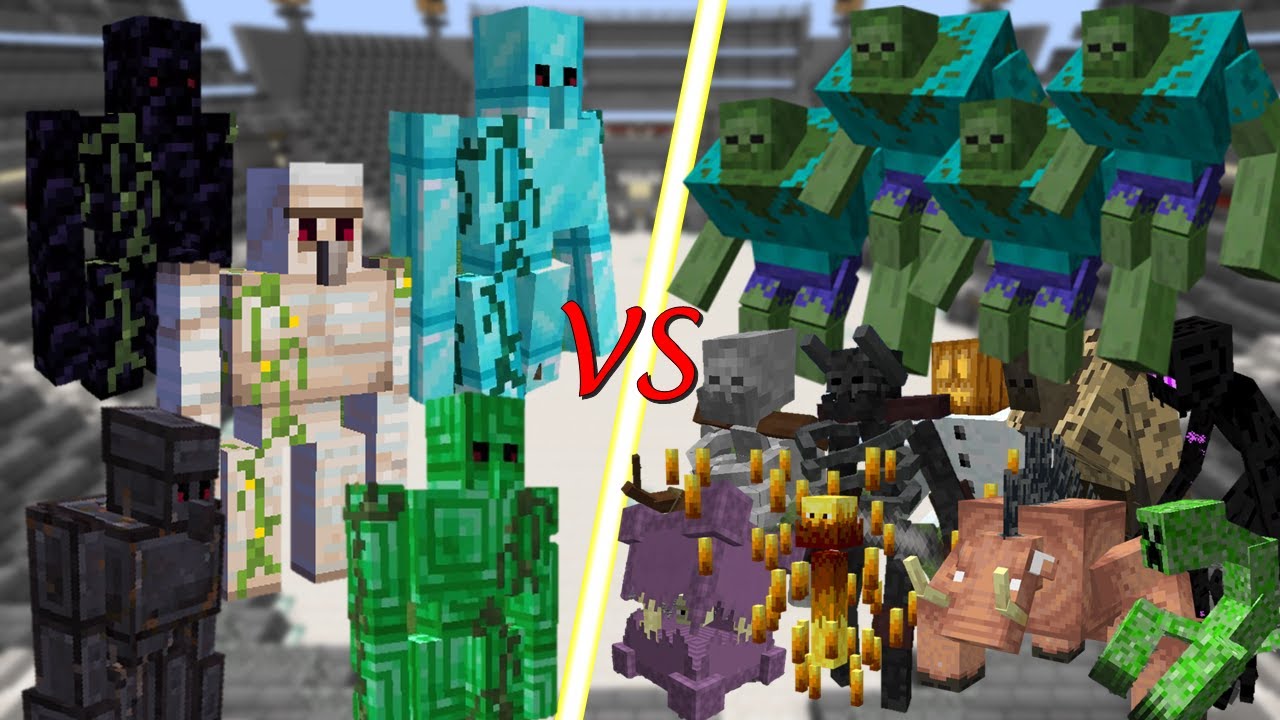 Strong Golem Army vs Mutant Creature Army! Minecraft mob battle! - YouTube