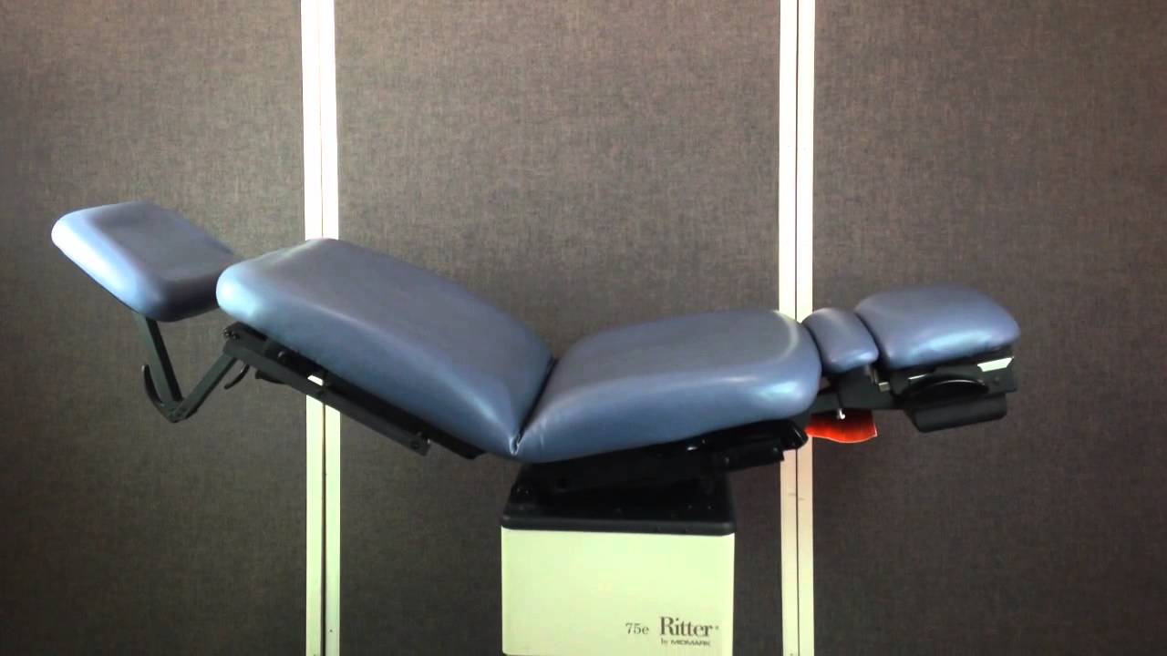 Midmark Ritter 75e Power Procedure Exam Table Chair - YouTube