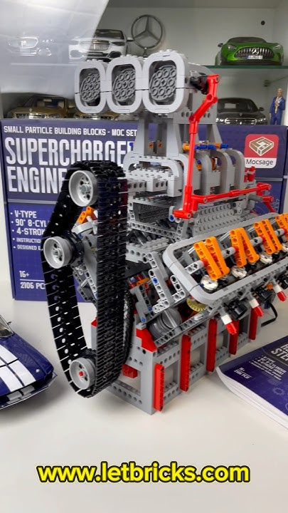 Letbricks Supercharged V8 Engine - YouTube