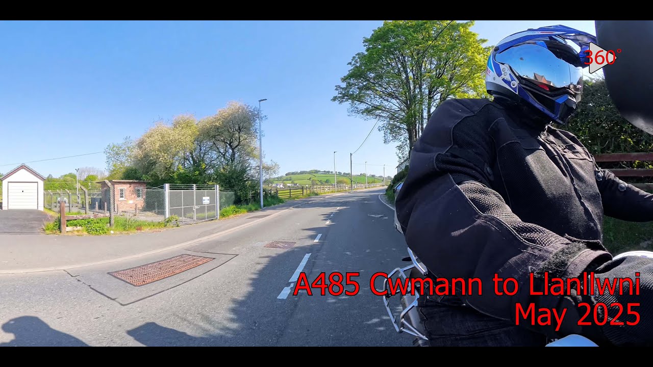 A485 Cwmann to Llanllwni 360 - YouTube