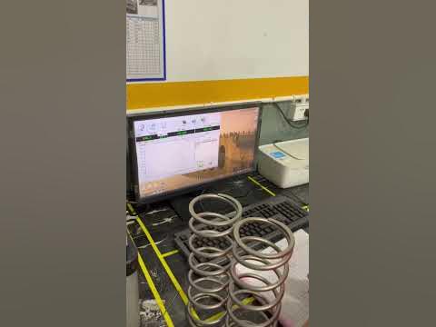 Compression coil spring force spring rate test - YouTube