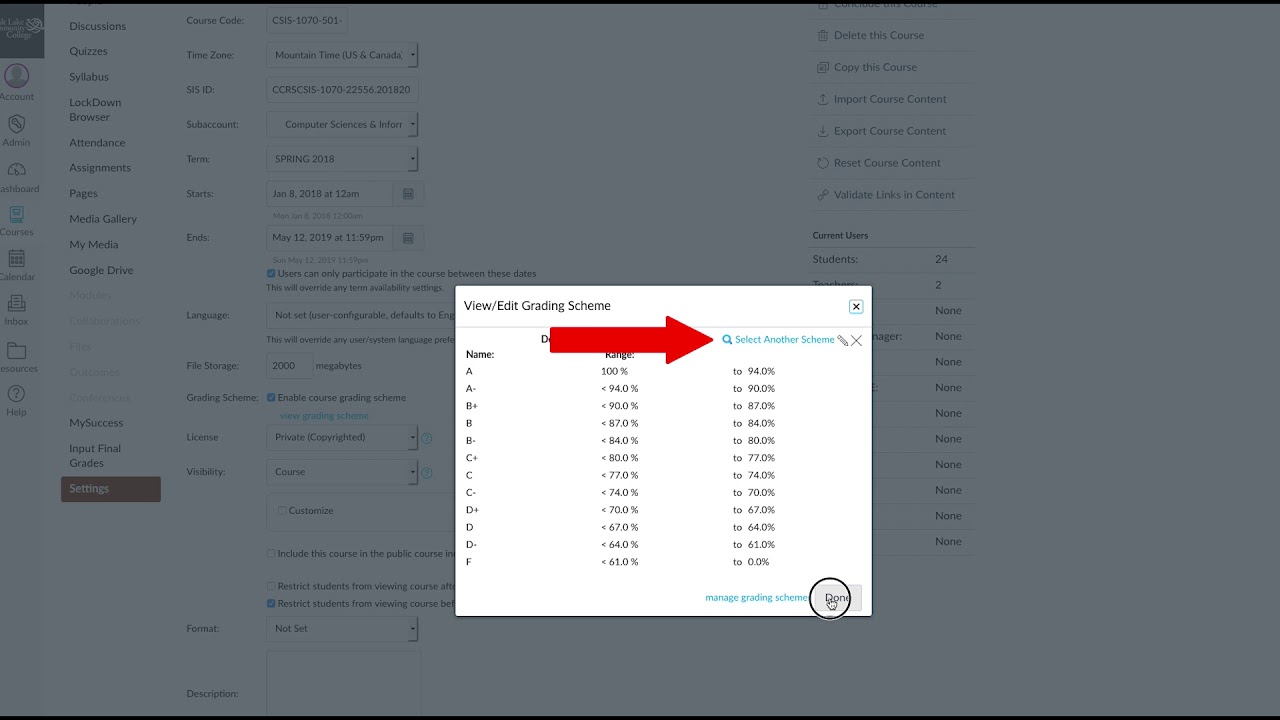 SLCC Grade Passback in Canvas - YouTube