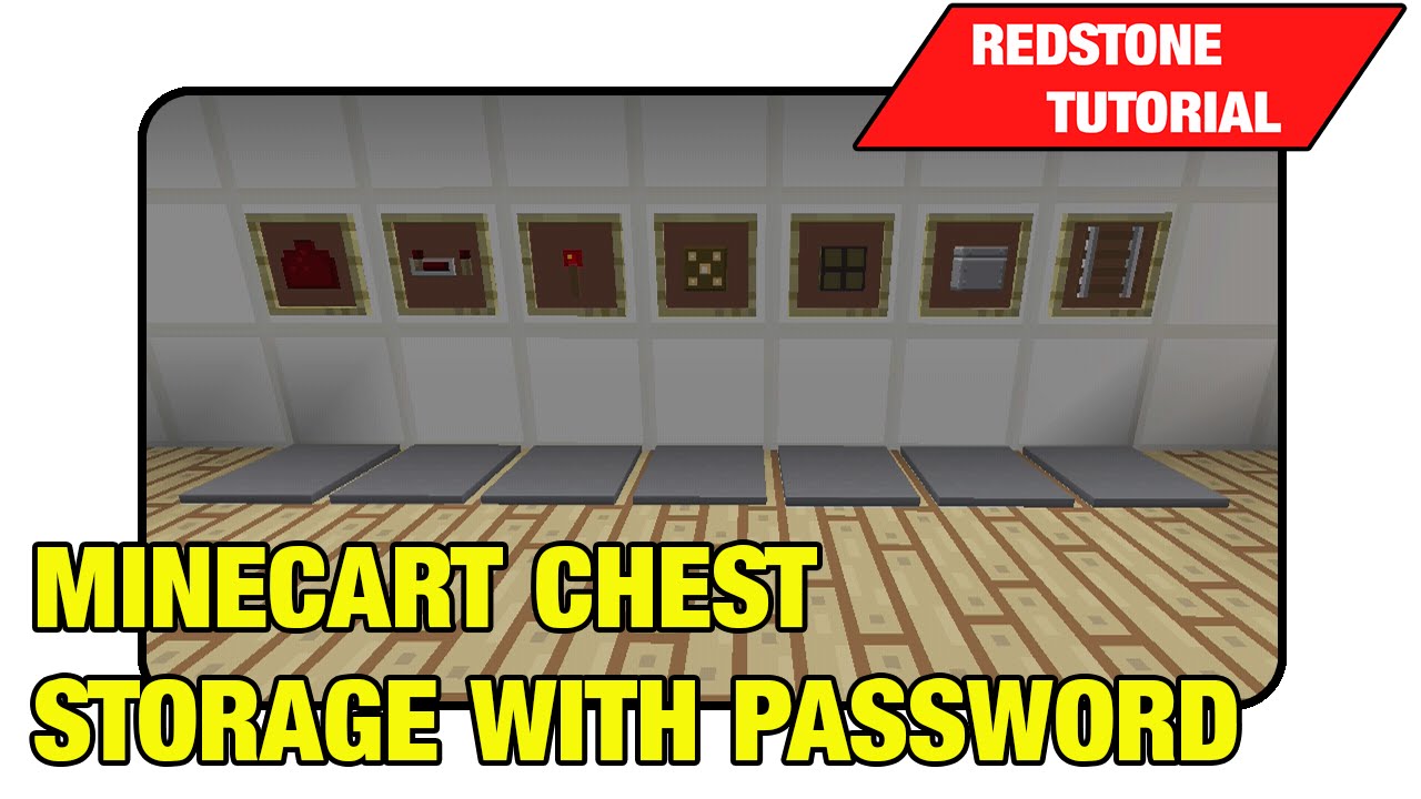 Minecart Chest Storage With Password Jeb Door Tutorial Minecraft Xboxps3 Tu16 Youtube