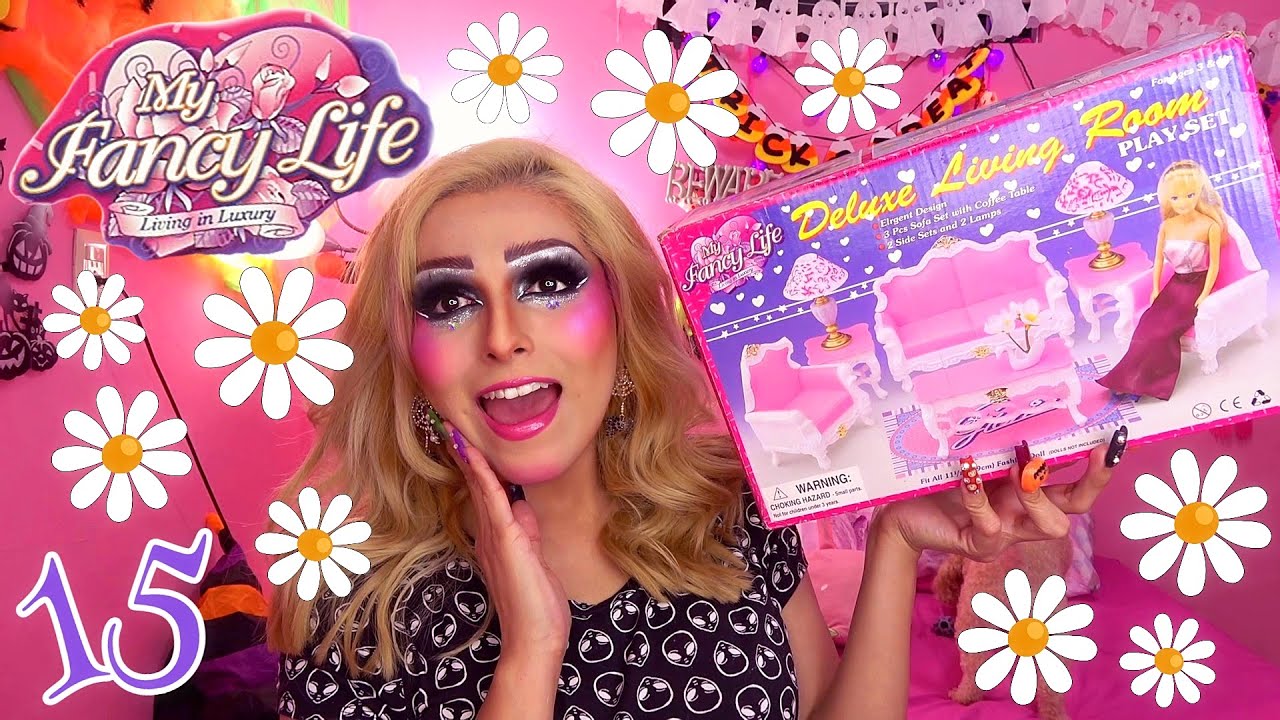 My Fancy Life LIVING ROOM Muebles para Barbie ~ Naiioween #15 - YouTube