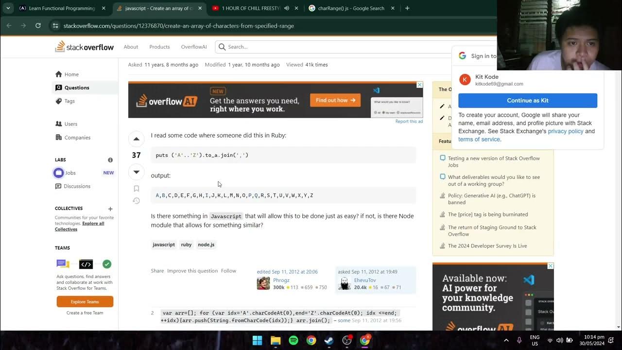 3rd year lazy it student studies js like a dumb*ss 5 - YouTube