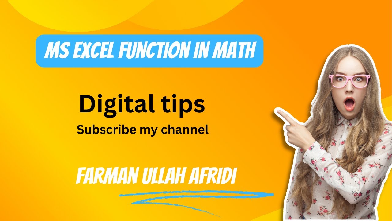 MS Excel function in mathematics - YouTube