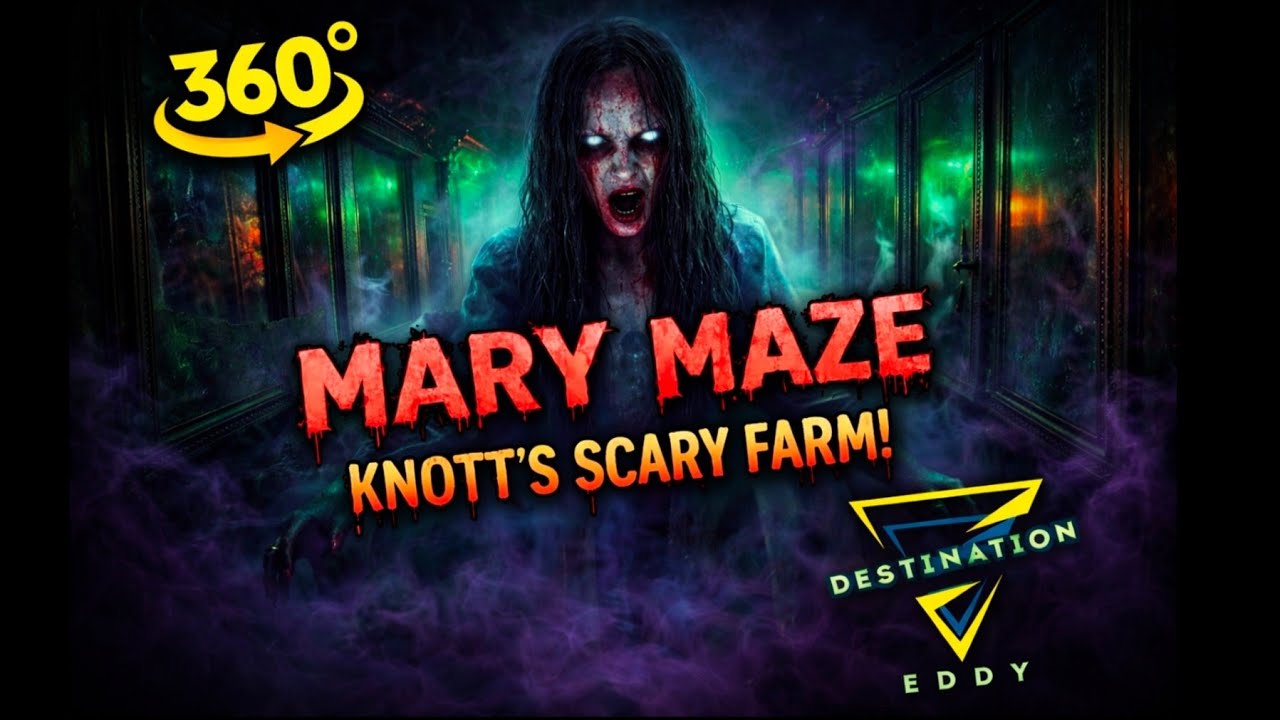 360 - View Mary maze Knotts Scary Farm - YouTube