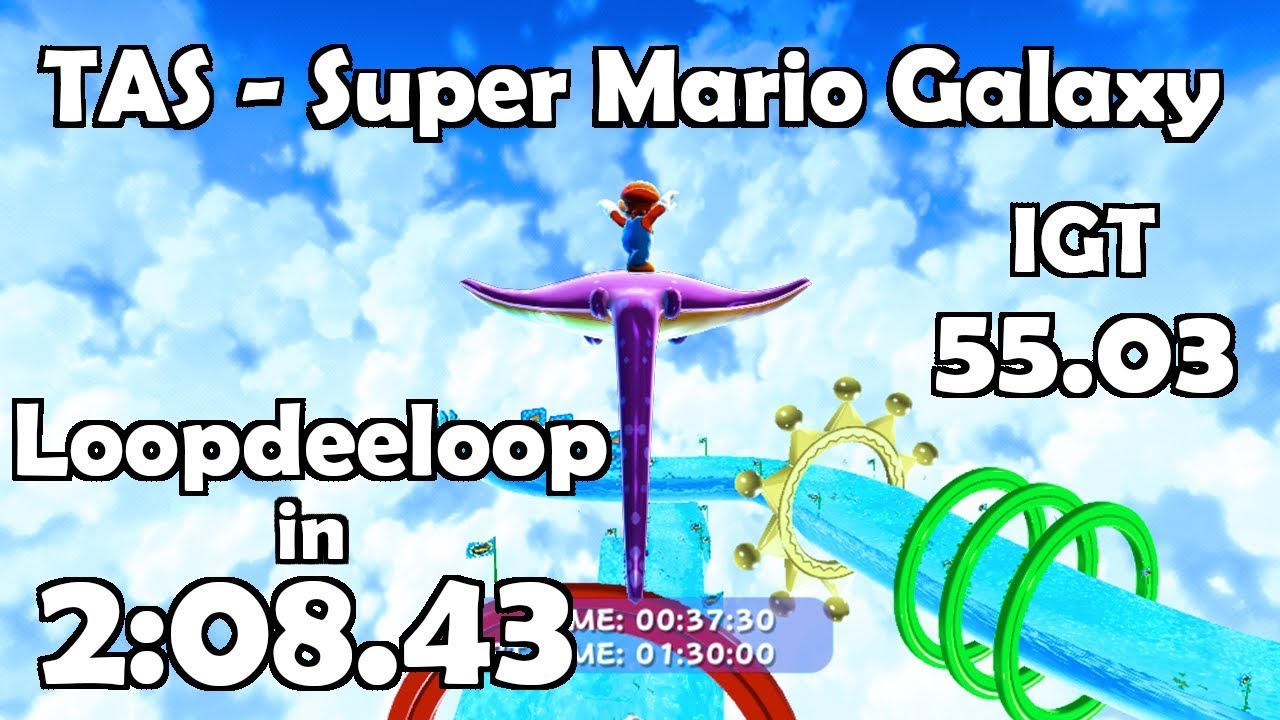 [TAS] Super Mario Galaxy - Loopdeeloop in 2:08.43 (IGT 55.03) - YouTube