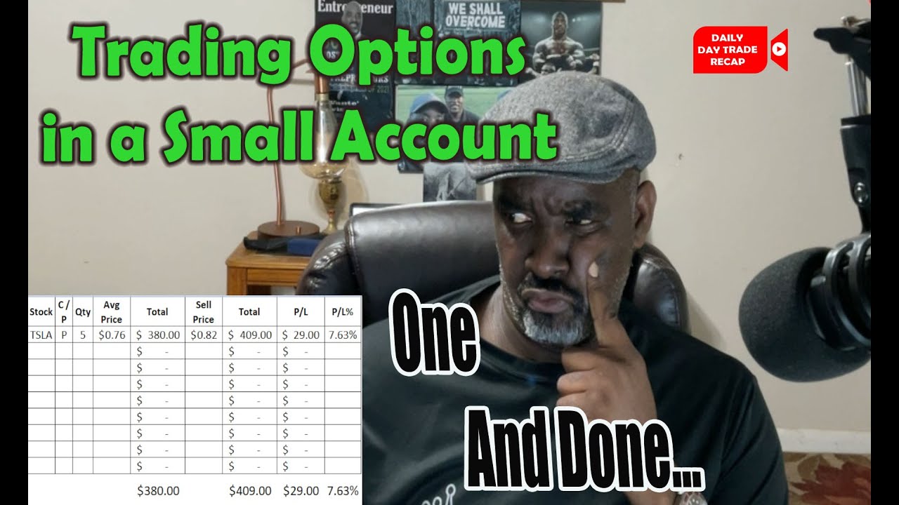 Trading Options in a small account - One and done trade day - YouTube