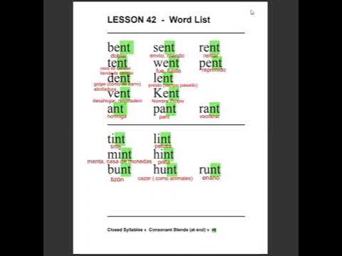 Phonics Lesson 42 Closed Syllables » Consonant Blends (at end) » nt ...