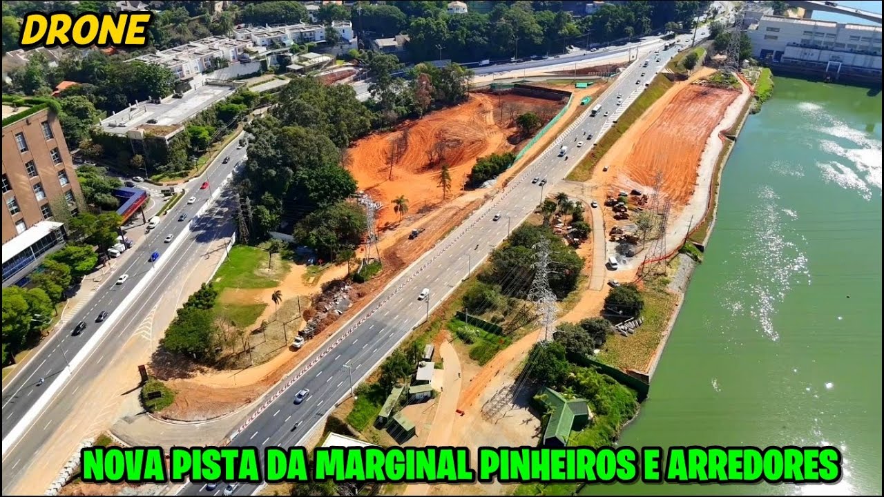 Drone na Marginal Pinheiros: Nova pista inaugurada recentemente, Usina ...