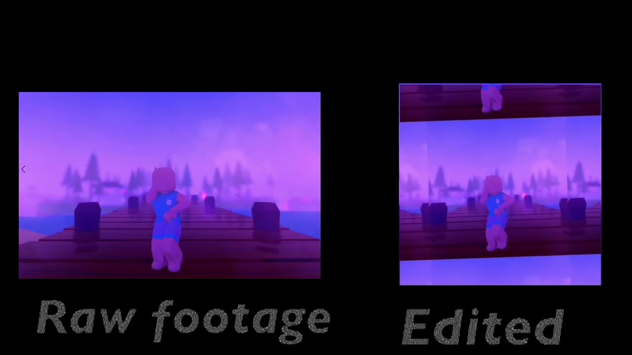 Raw footage vs edited | Roblox | - YouTube