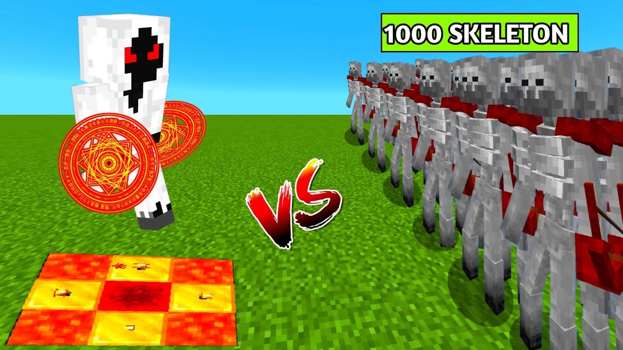 ENTITY 303 vs 1000 MUTANT SKELETON 😀 mobs battle in Minecraft... - YouTube