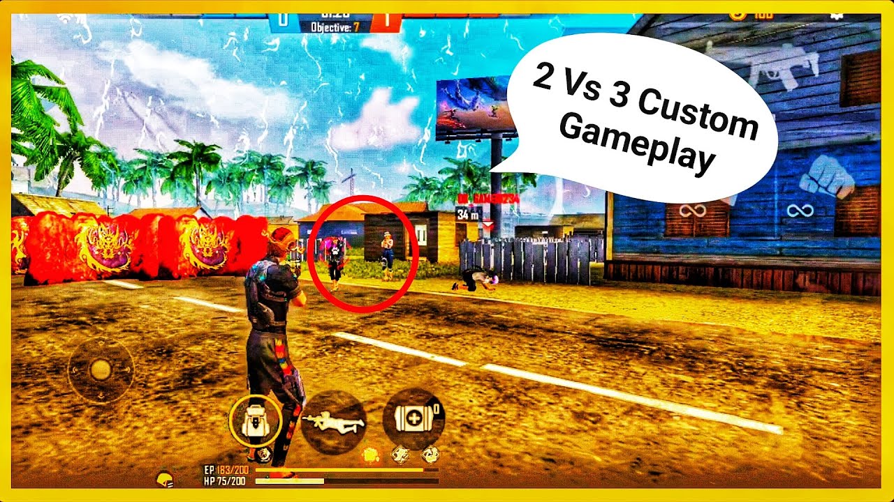 #4 Garena Free Fire 2 Vs 3 Custom Gameplay By Ts Critical X - YouTube
