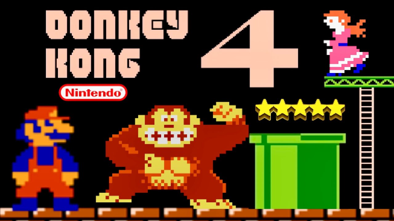 Donkey Kong 4|Review & Playthrough|SMB1 NES Hack - YouTube