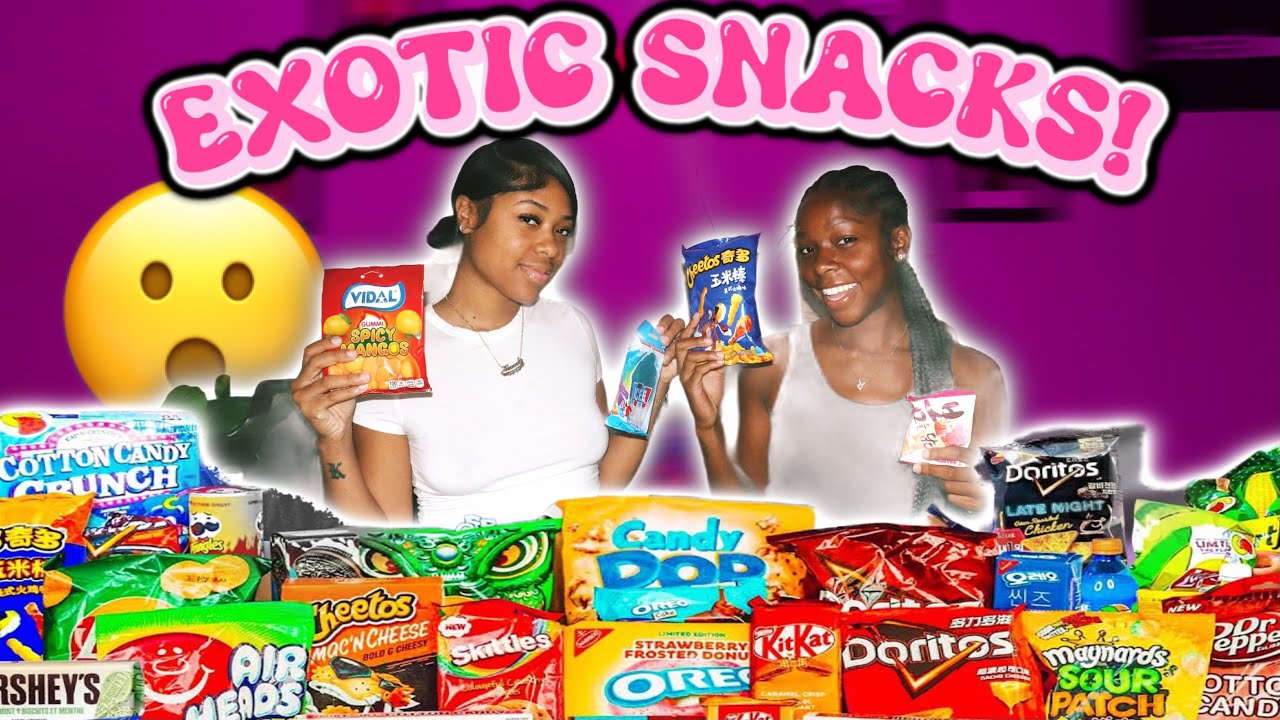 Trying EXOTIC SNACKS from AROUND THE WORLD! *CRAZY FLAVORS* - YouTube