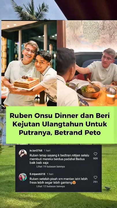 Betrand Peto Ulangtahun. Ruben Onsu Ajak Dinner dan Berikan Kejutan. Tampak Betrand Bahagia ...