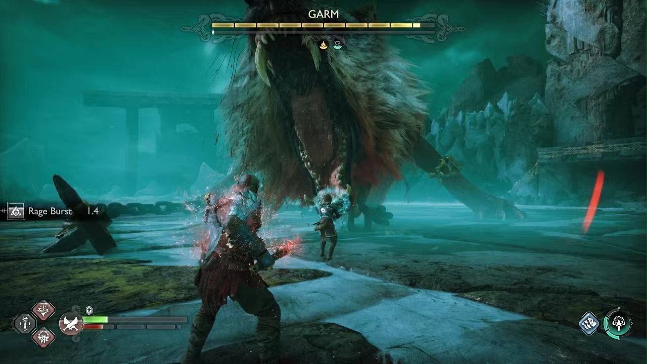God of War Ragnarök - Garm fight (Giant Wolf) - YouTube