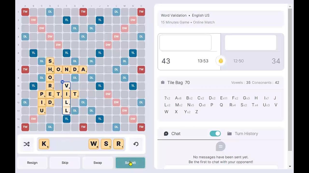 An online Scrabble game #21 - YouTube