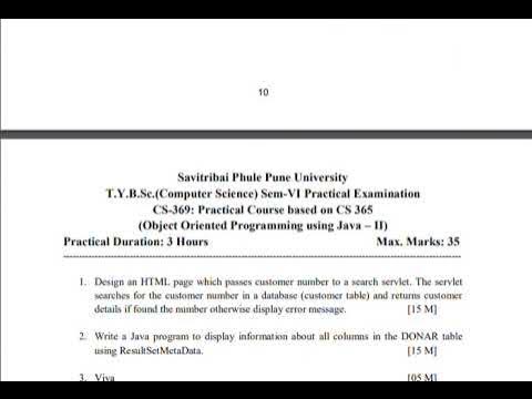 SPPU UNIVERSITY | TYBSC CS | OOP using Java - 2 | Semester 6 | 30 PRACTICAL SLIPS | Only ...