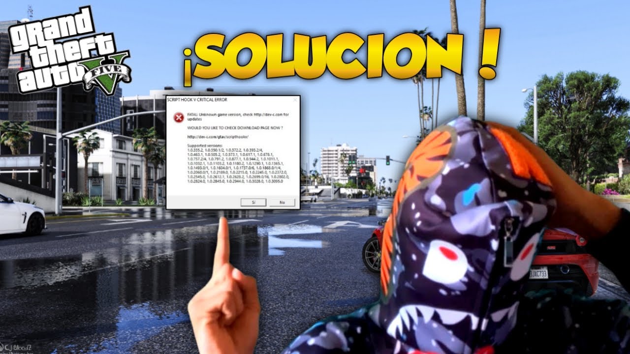 SCRIPT HOOK V CRITICAL ERROR ¡SOLUCION! - Grand Theft Auto V - YouTube